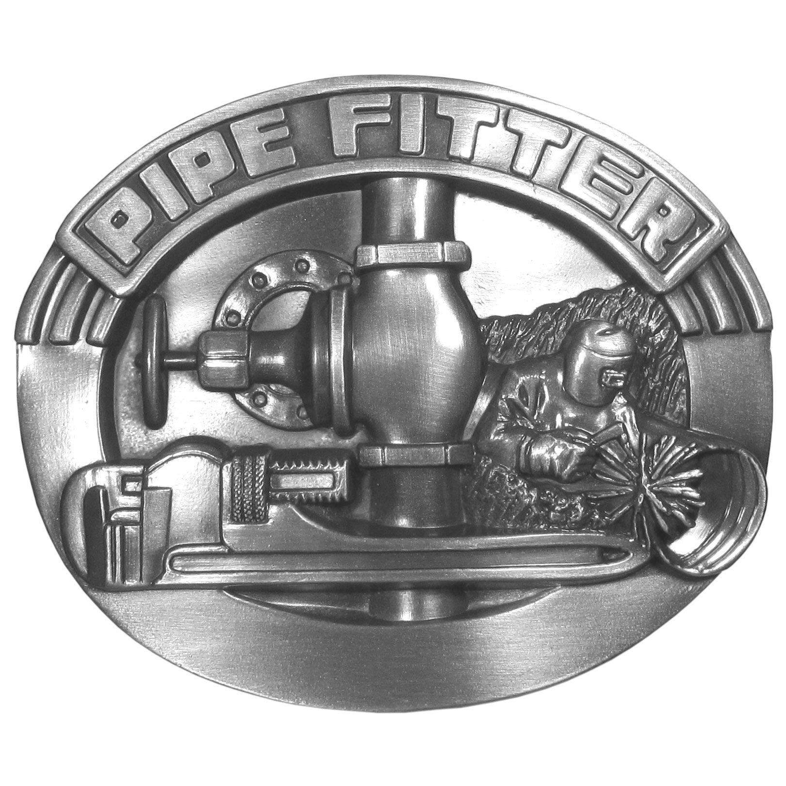 Pipe Fitter Antiqued Belt Buckle